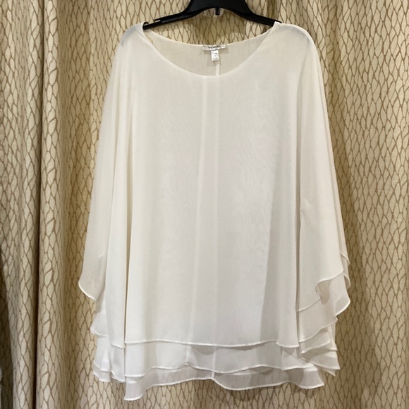 Dress Barn | Tops | White Women Sheer Dressbarn Blouse X | Poshmark